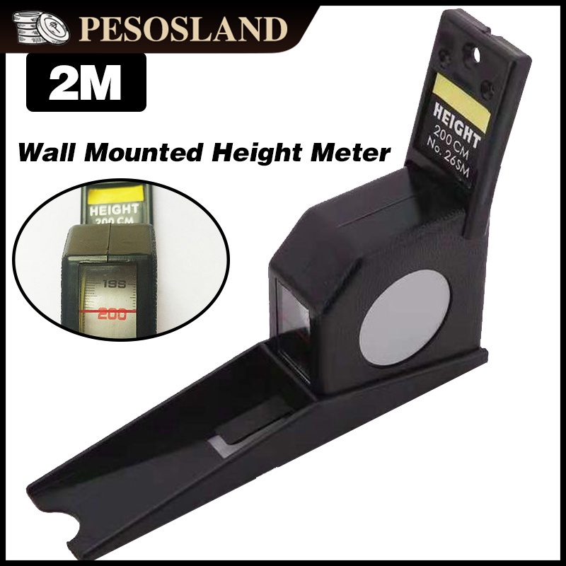 2M Wall Mounted Height Meter Body Height Rod Tall Measure Tape Auto ...