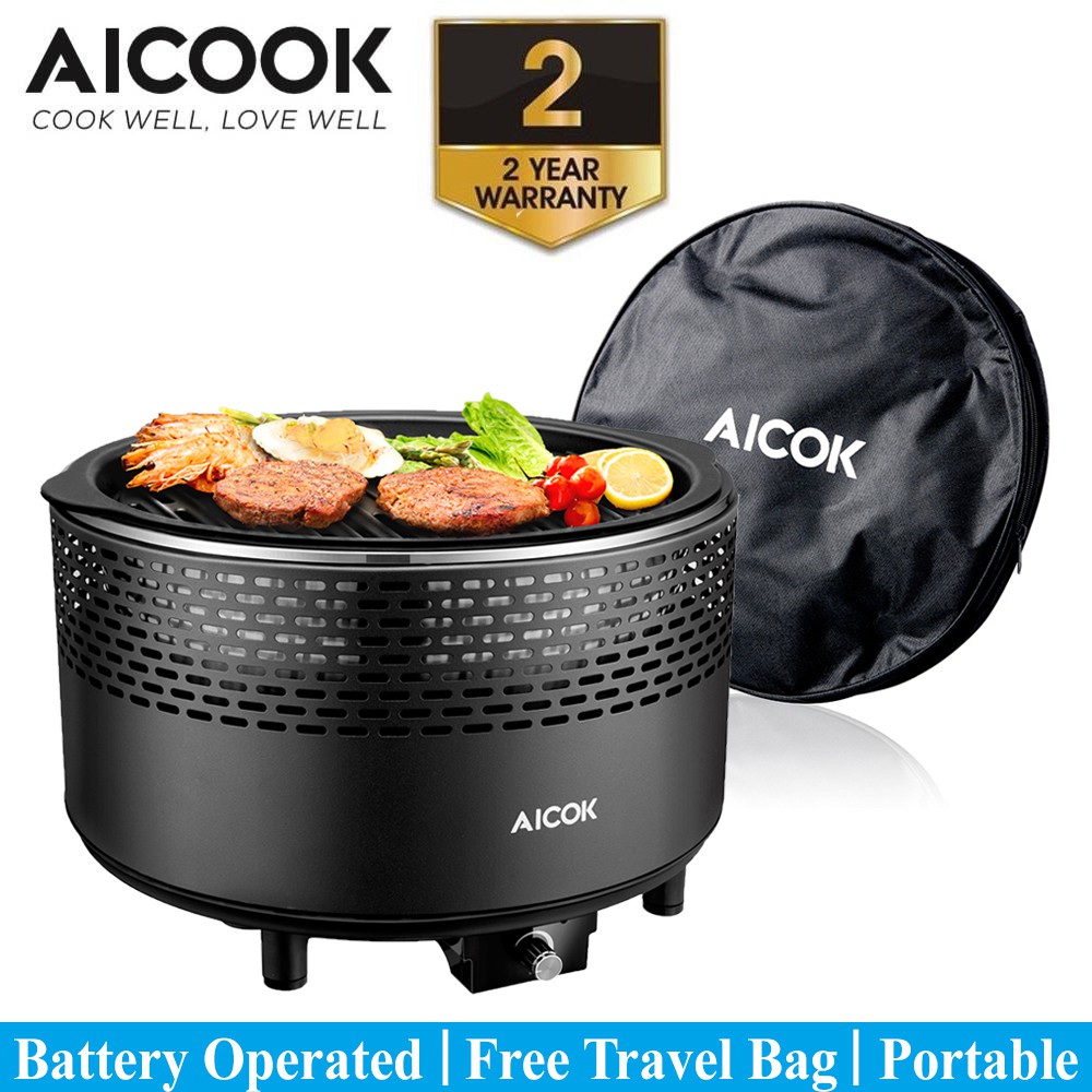 Aicook Aicok CG01 Portable Smokeless Charcoal Grill Machine | Shopee ...