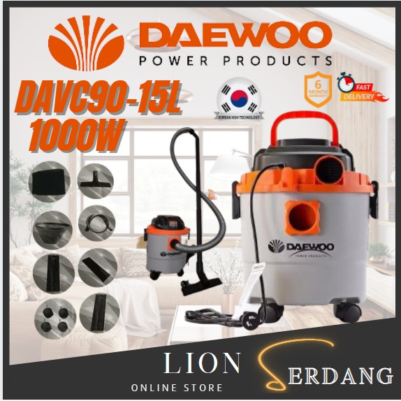 DAEWOO DAVC90-15L WET & DRY VACUUM WITH BLOWER FUNCTION | Shopee Malaysia