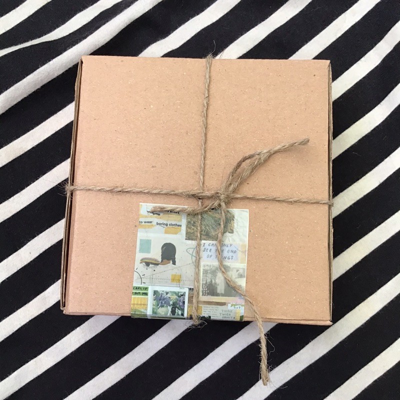 Gift box cardboard box hamper aesthetic stickers | Shopee Malaysia