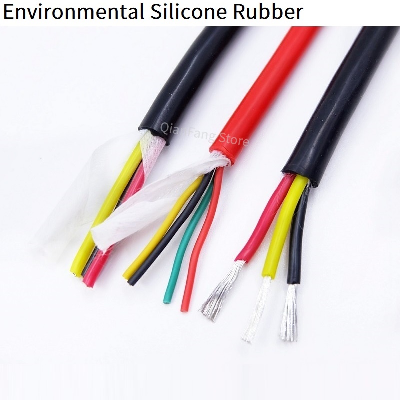 Super Soft Silicone Flexible Copper Wire 2 3 4 5 6 7 8 Cores Multicore ...