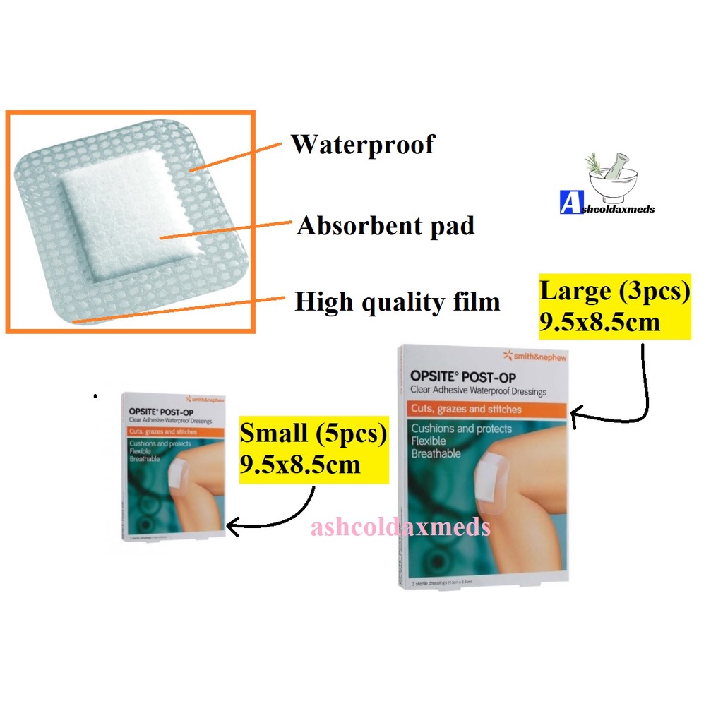 Opsite Post-Op 6.5cmx5cm (5's) or 9.5cmx8.5cm(3's) | Shopee Malaysia