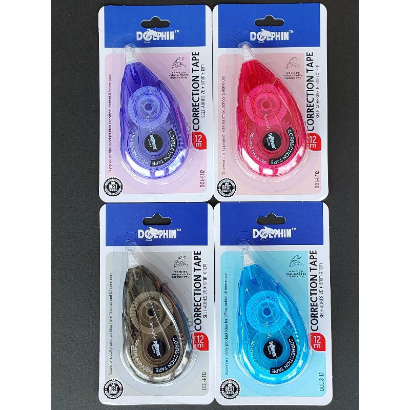 Dolphin Correction Tape 5MMx12M/24M | Shopee Malaysia