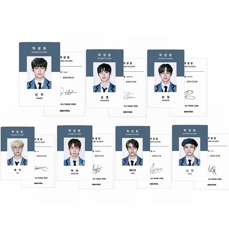 ENHYPEN Student ID Card 2021 ID school card Student ID Card PVC Card ...