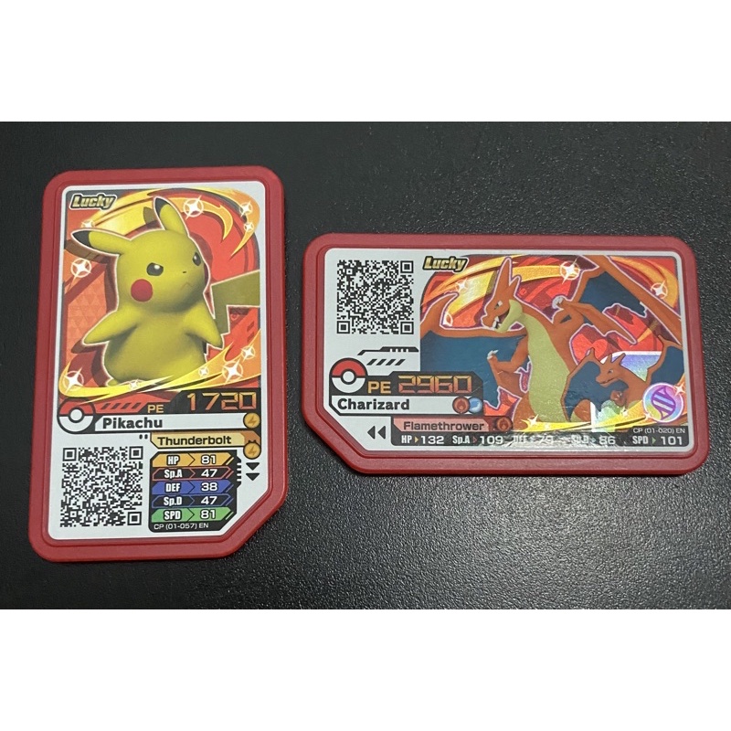 (Ori) Pokemon Ga-ole Game Card (Lucky Pikachu & Lucky Charizard ...