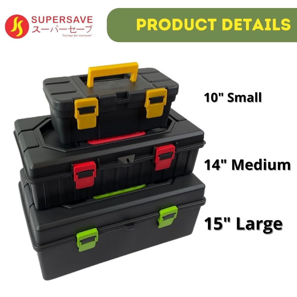 SUPERSAVE ToolBox Plastic Tool Box Set Spanar Box Plastic Storage Toll ...