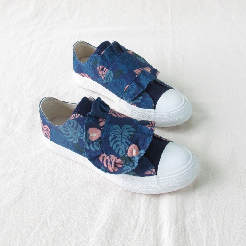 BoingBoing Lotus Leaf Casual Shoes-Blue Pink Tropical Rainforest ...