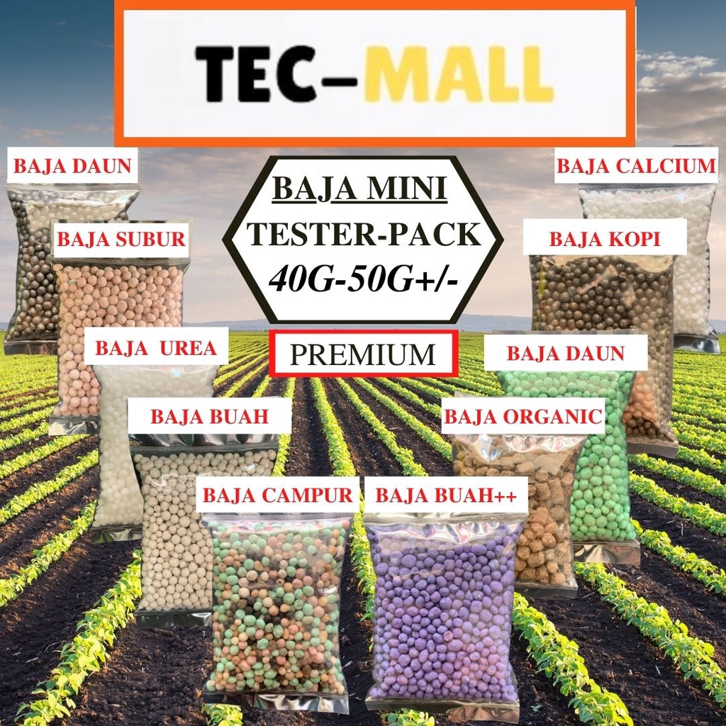 (PREMIUM)Baja MINI 50G Tester Pack Fertiliizers/Baja PAKSA BUNGA/BUAH ...
