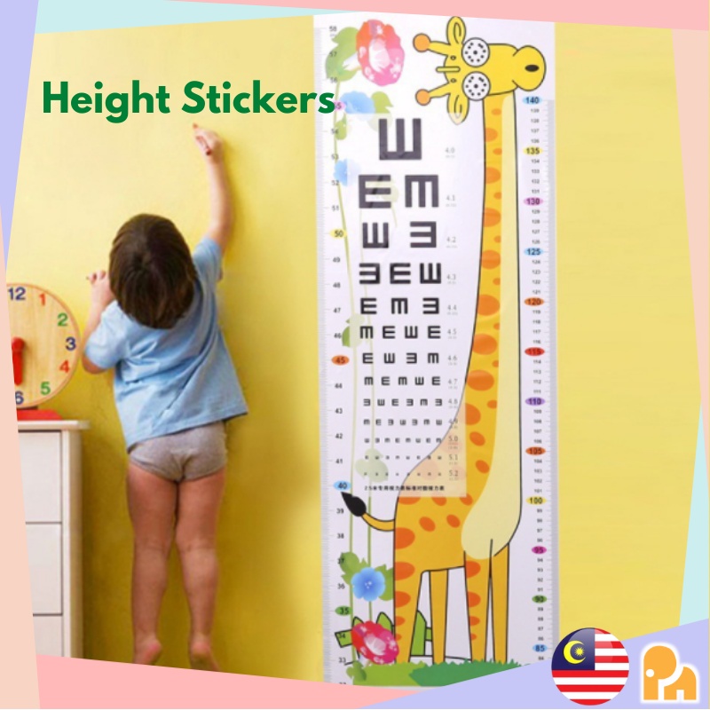 PN.Kids Height Measurement Sticker Kids Measurement Wall Sticker Alat ...