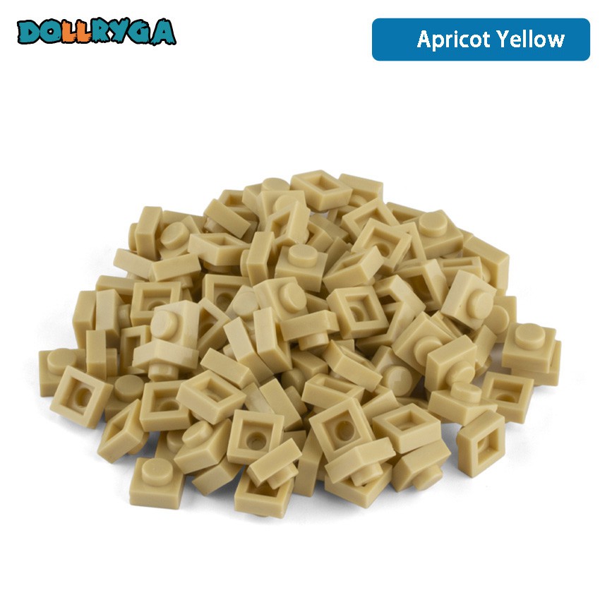 DOLLRYGA 100pcs/lot DIY Blocks Building Bricks Thin 1x1 Educational ...