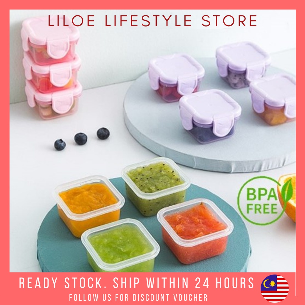 60ml / 150ml baby food puree snack milk powder storage cup container ...