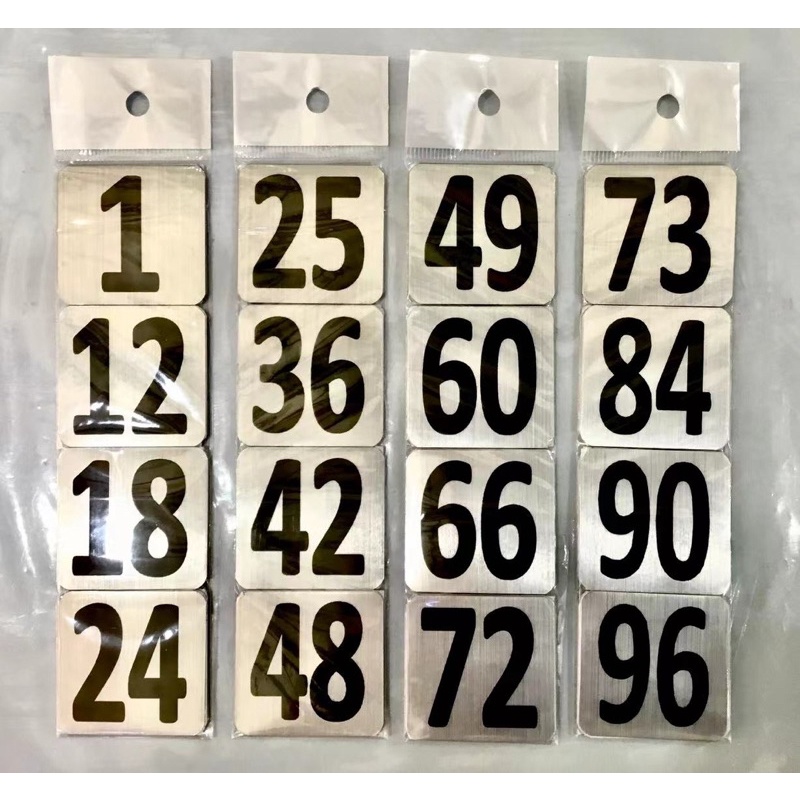 Numbering Stickers 1-12, 1-24, 25-36, 25-48, 49-72 Self Adhesive ...