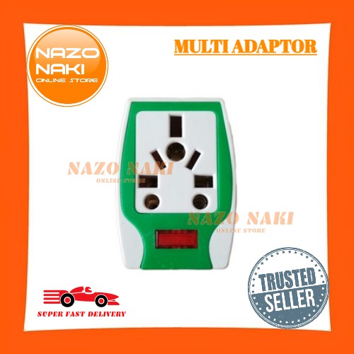3 Way 13Amp 3 Pin Universal Adapter Travel Multi Plug Adapter With Neon ...