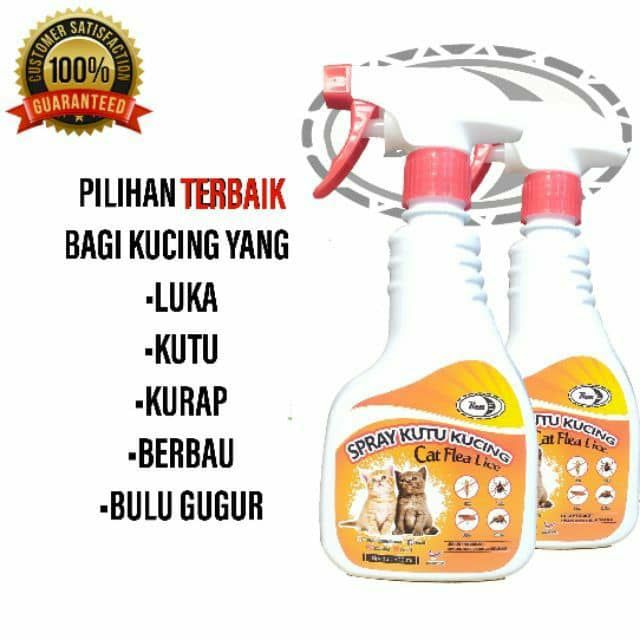 Ubat kurap kucing ubat kutu kucing berbau bulu gugur just spray organik ...