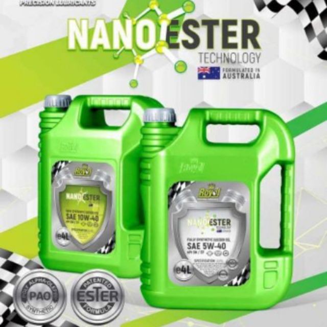 ROYAL NANO ESTER TECHNOLOGY SEMI /FULLY SYNTHETIC RACING OIL SAE 10W-40 ...