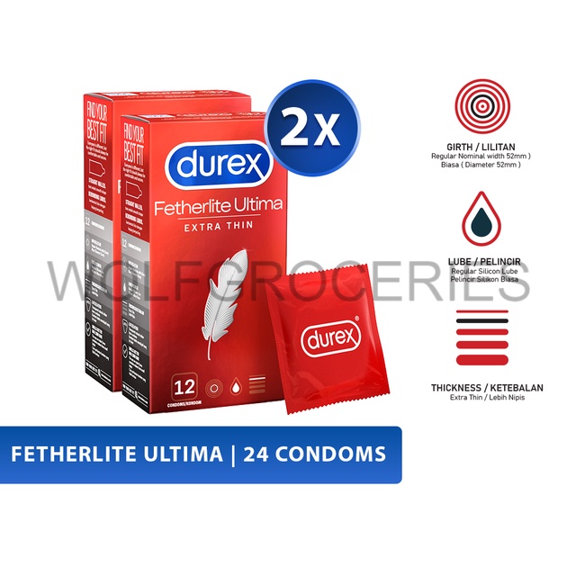 Durex Fetherlite Ultima Condoms (12's x 2 Boxes) | Shopee Malaysia