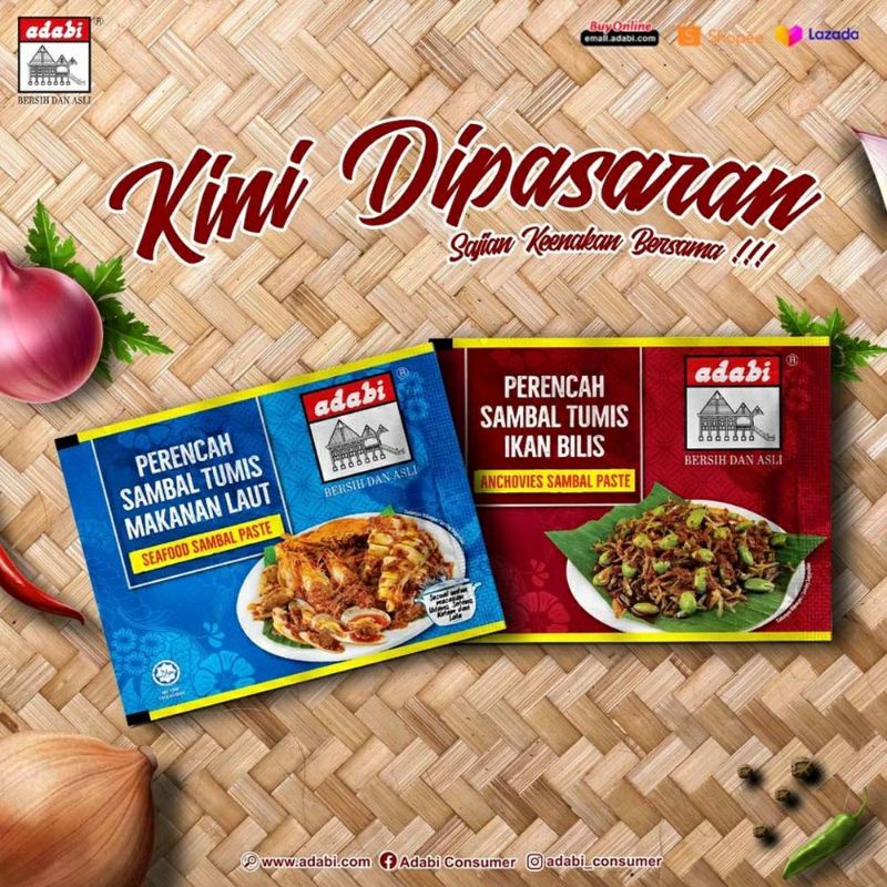 Halal*ADABI Perencah Sambal Tumis Ikan Bilis/Makanan Laut Sauce 海鲜酱料 ...