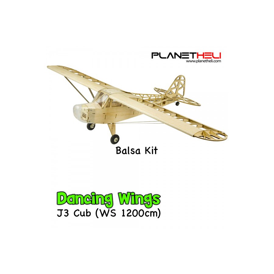 Dancing Wings - J3 Piper Cub Premium Balsa Wood Remote Control Airplane ...