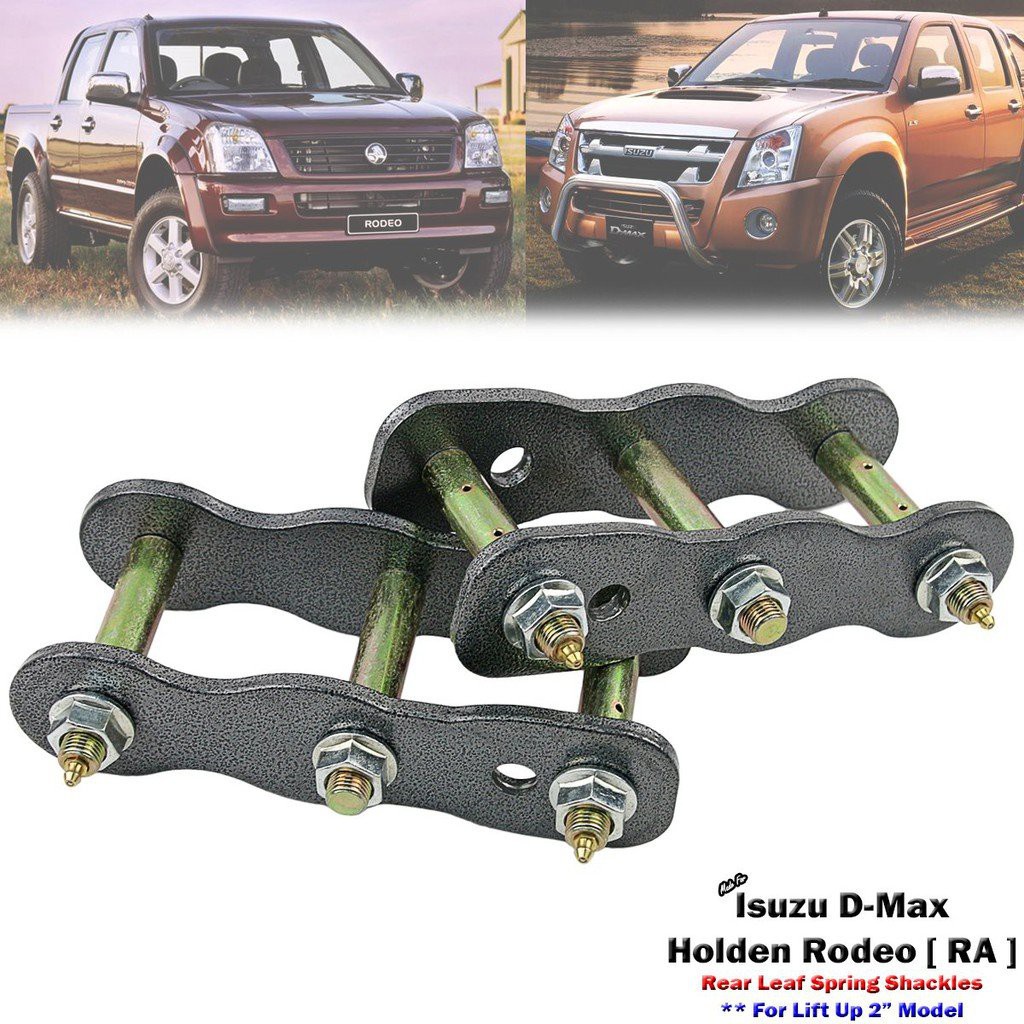 2" Rear Greasable Extended Shackles Lift Kit For Isuzu D-Max Dmax ITEQ ...