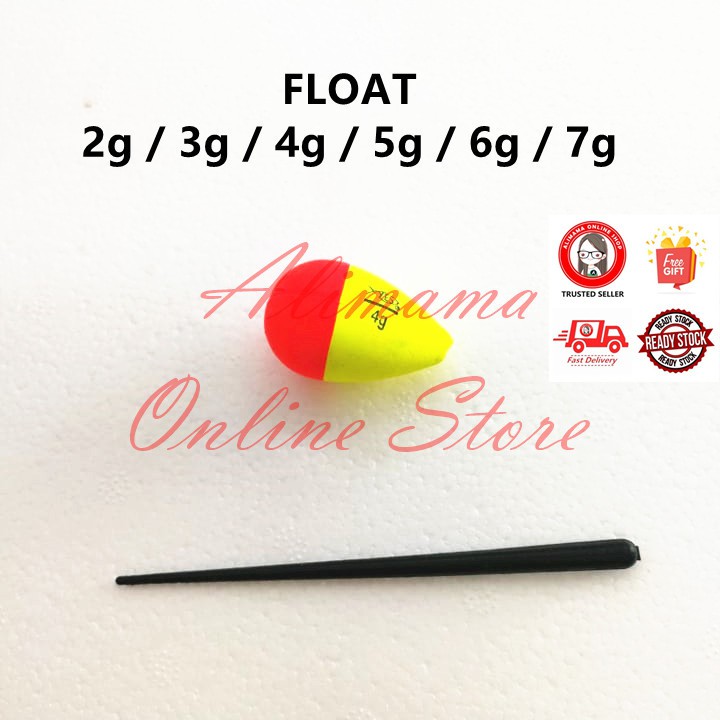 YES YELLOW RED FISHING FLOAT 2G / 3G / 4G / 5G / 6G / 7G / 10G / 15G ...