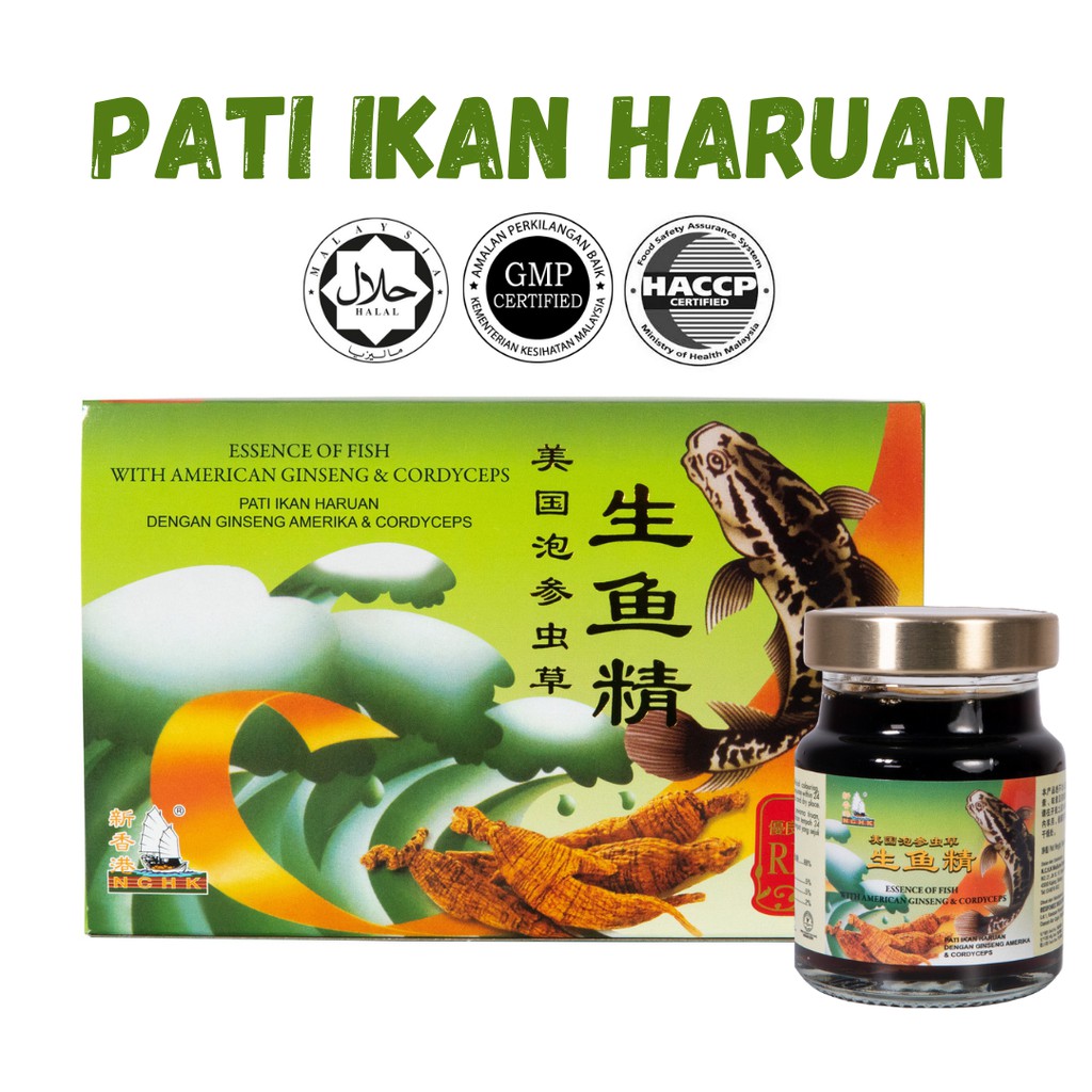 Pati Ikan Haruan Asli (70g x 6) dgn Ginseng Amerika & Cordyceps ...