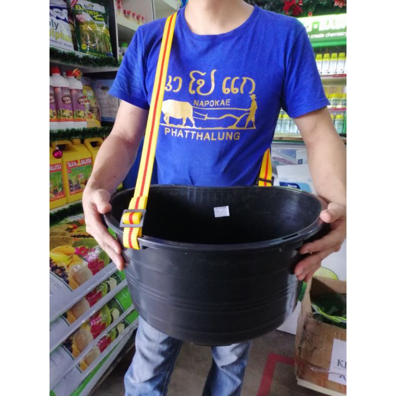 Tong tabur baja + tali galas / Boleh isi baja sebanyak 15kg-20kg ...