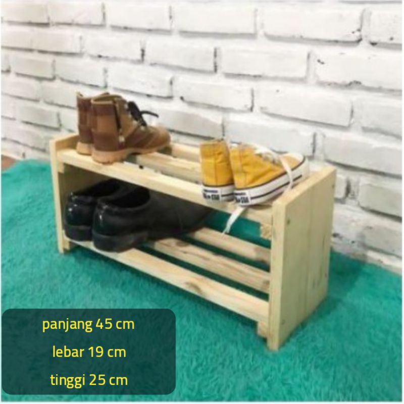 KAYU Shoe rack / sandal rack / wooden shoe rack / stacking shoe rack ...