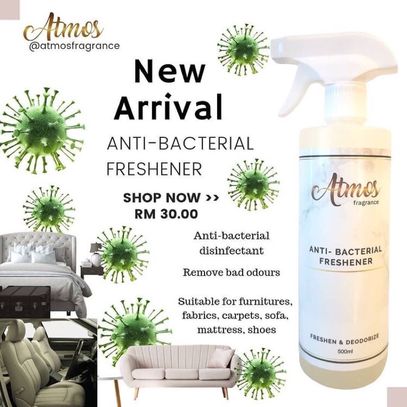 ATMOS Anti-Bacterial Freshener (500ml) | Shopee Malaysia