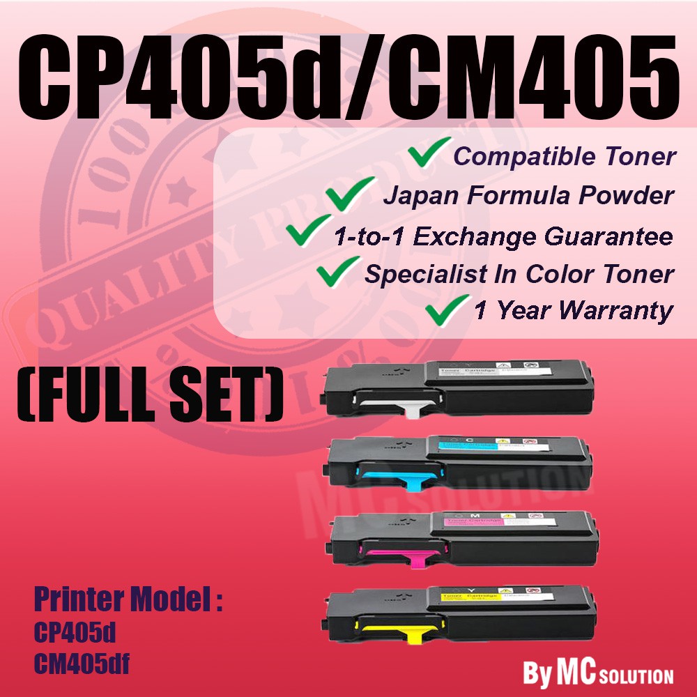 (FULL SET) Fuji Xerox CP405 / CP405d / CM405 / CM405df Compatible Color ...