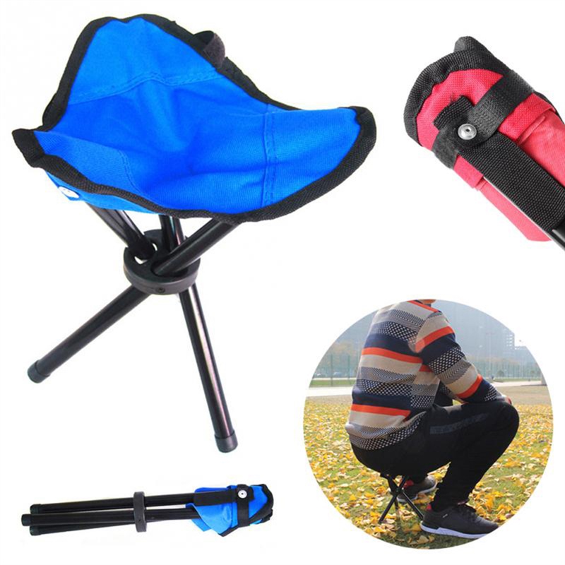 3 Leg Portable Outdoor Triangle Chair Folding Stool Camping Fishing ...