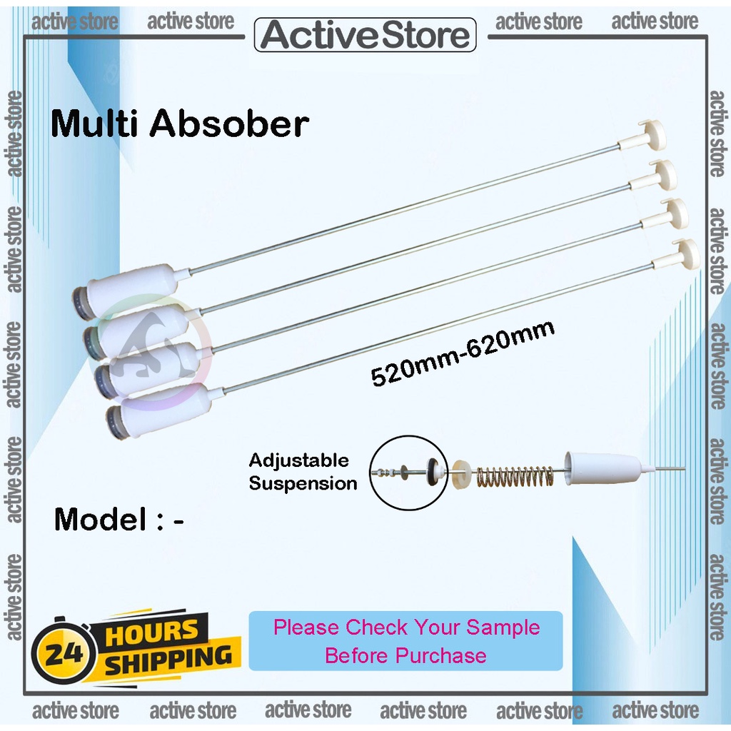 Universal / Multi Washing Machine Absorber Suspension Rod 520mm - 620mm ...