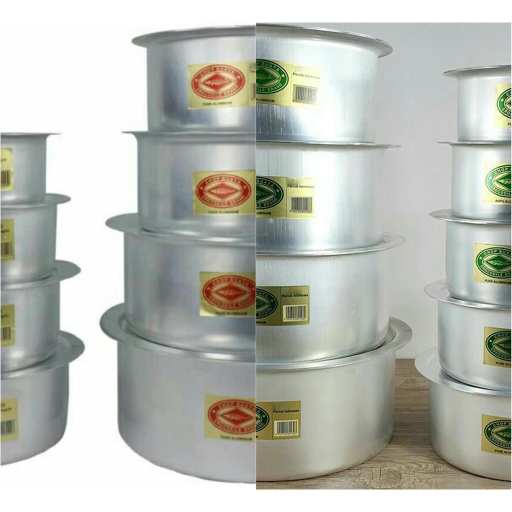Periuk Cap Buaya Set / Crocodile Brand Cooking Pot Set Thick Degchi ...