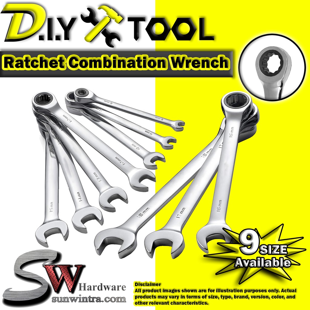 SW Hardware Professional Geartech Ratchet Combination Wrench Chrome ...