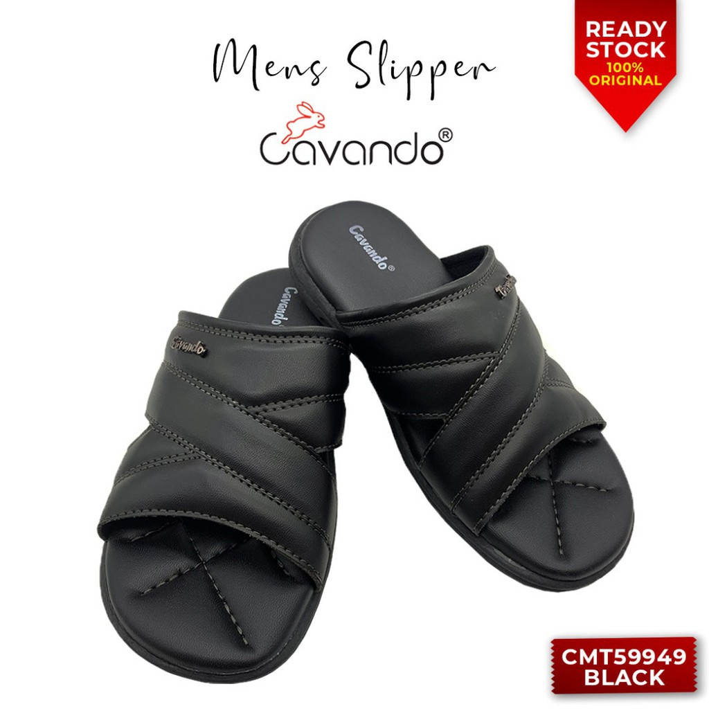 Cavando Sandal Lelaki Warna Hitam Selipar - Men's Sandals - Black ...
