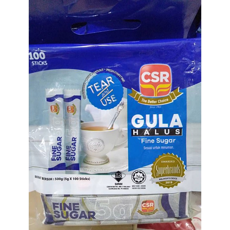 Gula peket, Sugar sachet, gula stick, pemanis Kecil 100 pieces | Shopee ...
