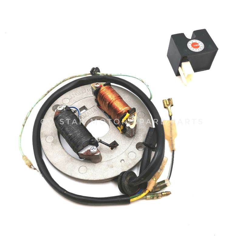 YAMAHA DT125 DT 125 CDI FUEL COIL SET CDI ASSEMBLY SET MAGNET FUEL COIL ...