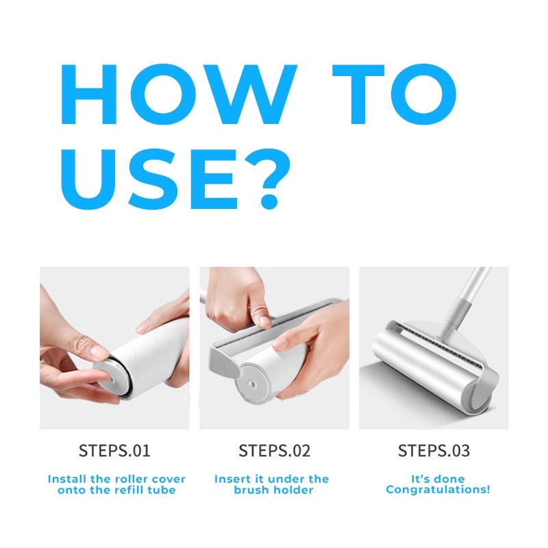 Lint Roller 16/24cm Dust Roller Multifunction Dust Remover With Sticky ...