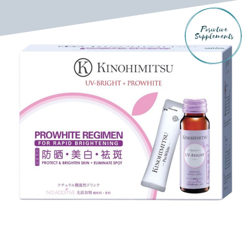 KINOHIMITSU PROWHITE REGIMEN + UV BRIGHT 16s + 16s | Shopee Malaysia