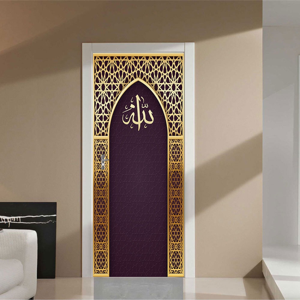 DIY 3D PVC Sticker Hiasan Pintu Islamik MIHRAB Arab Turkey Islamic Art ...