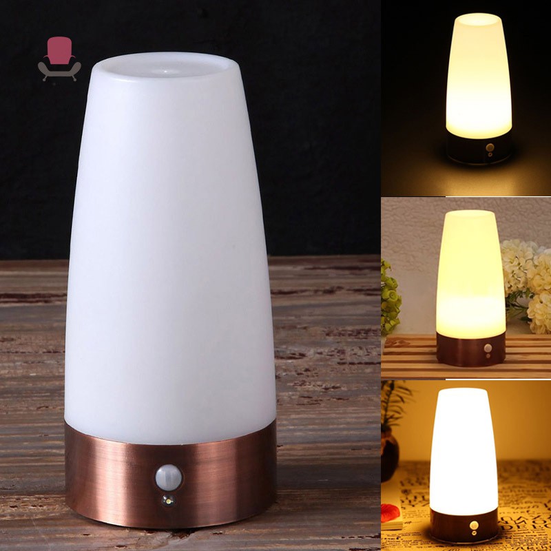 NU LED Table Lamp with PIR Motion Sensor Battery Operated Motion Sensor ...