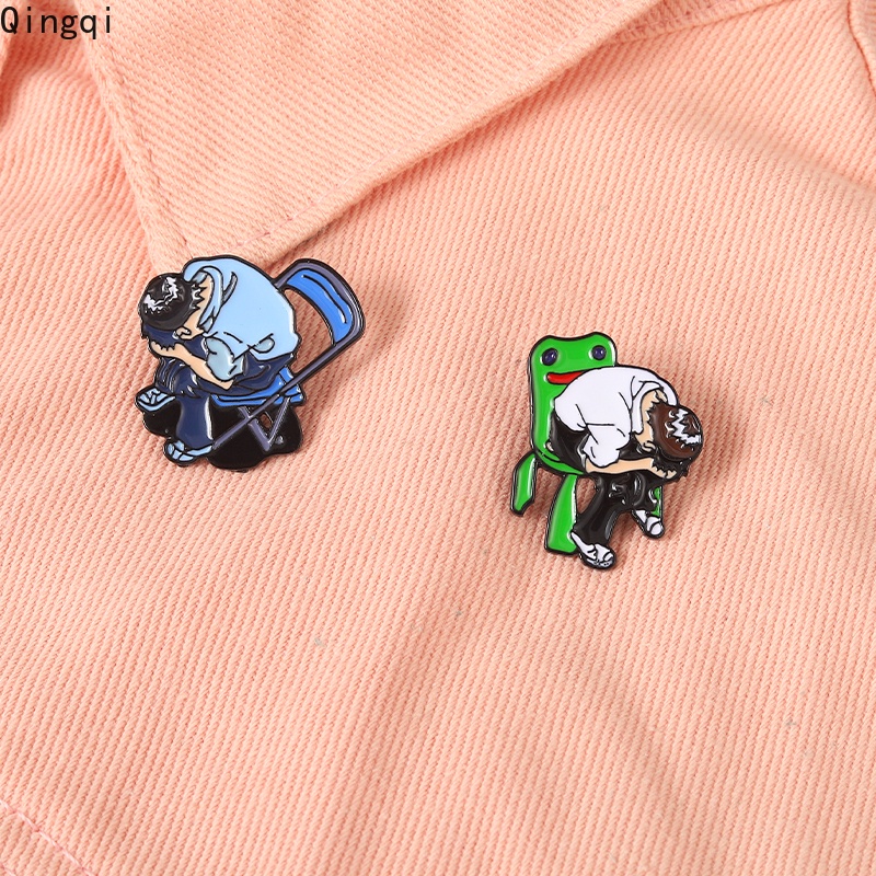 Neon Gene Sad Man Enamel Pins Personality Brooches Badge Creative ...