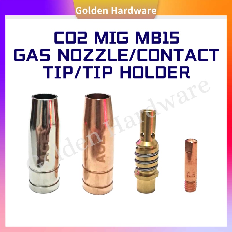 CO2 MIG MB15 Gas Nozzle / Contact Tip / Tip Holder - (1 Pcs) | Shopee Malaysia