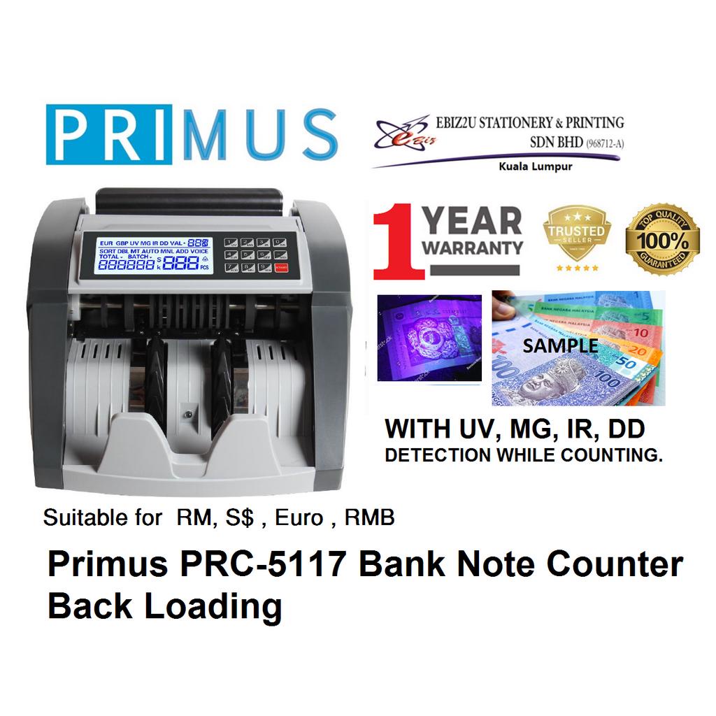 PRIMUS PRC-5117 Banknote Counter With Total Value Calculating Function ...
