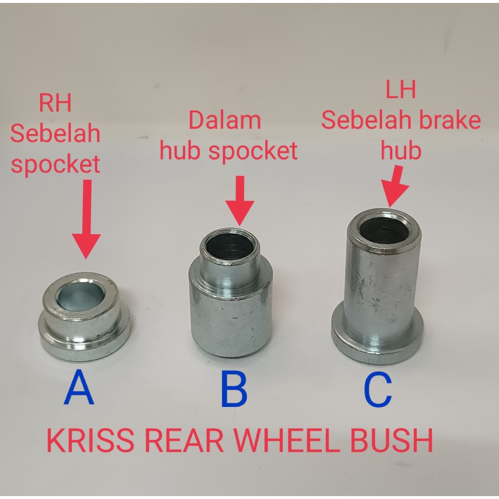 KRISS110 REAR WHEEL BUSH LEFT & RIGHT / SPOCKET HUB BUSH | Shopee Malaysia