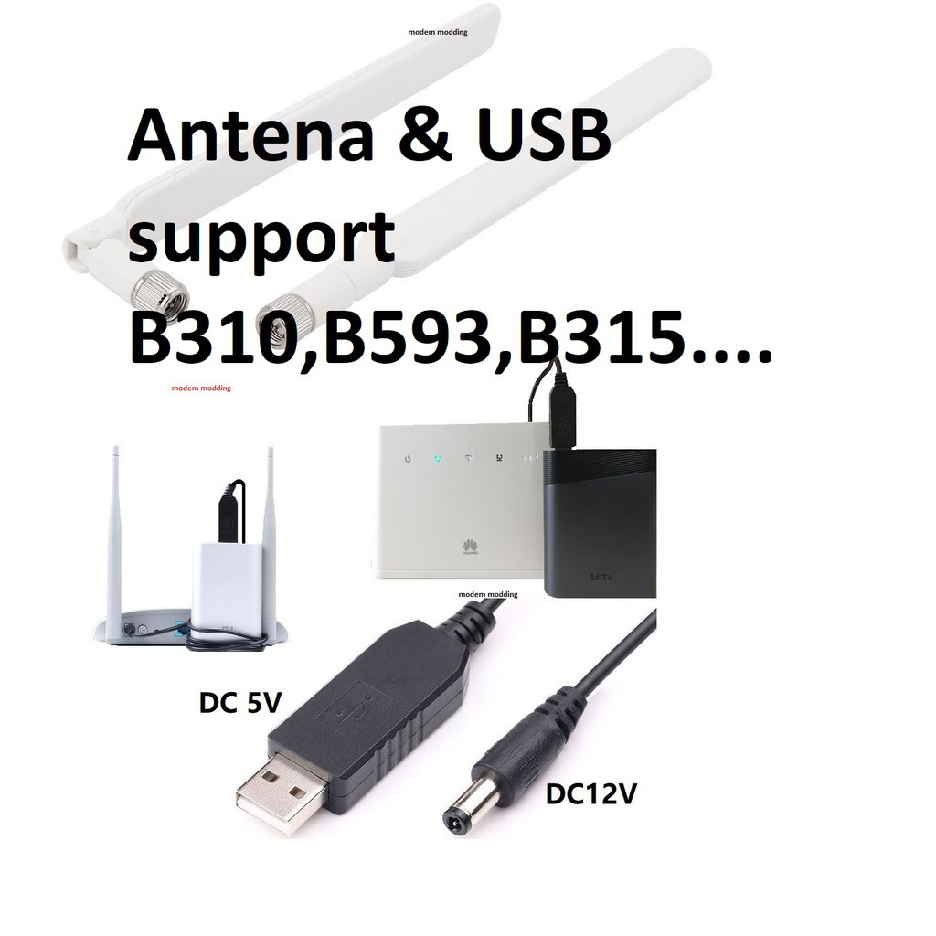 1 Pair B310 4G LTE SMA External Antenna Huawei Modem Router B315 B593 ...