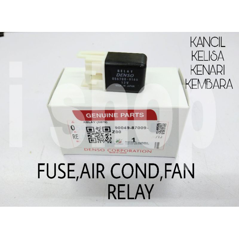 Air Cond Relay Fuse Denso Original Kancil Kelisa Kenari (90049-87009 ...