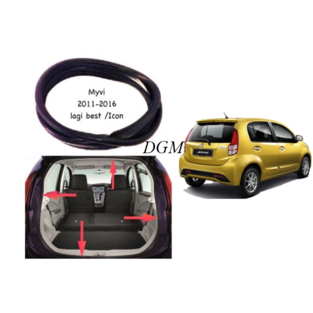 Perodua MYVI Lagi Best ICON 2011-2017y Rear Bonnet Rubber / Trunk Lid ...