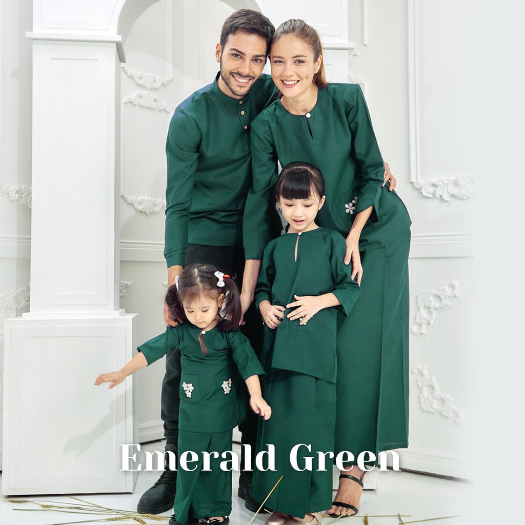 Baju Raya By Laboo Set Family Sedondon 15 Warna - Emerald Green ...