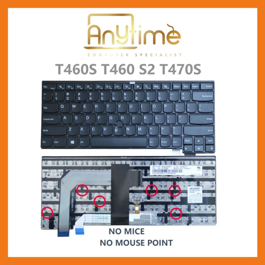 Lenovo T460S T460 S2 T470S Keyboard MICE BACKLIGHT 13 2ND BLACK ...