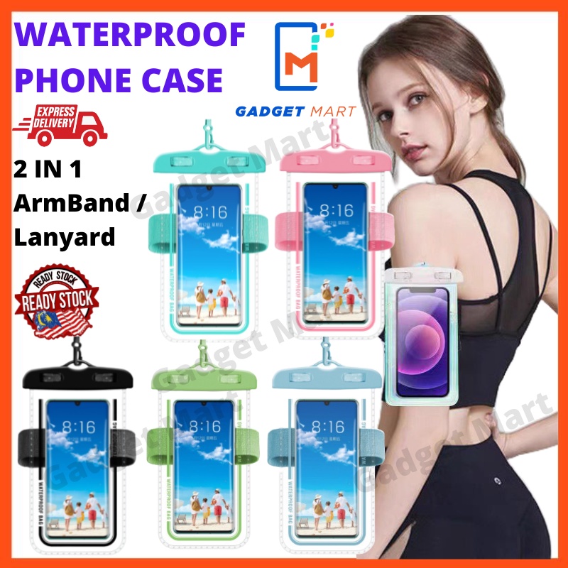 Armband phone case pouch Universal Waterproof PVC airbag Cover ...